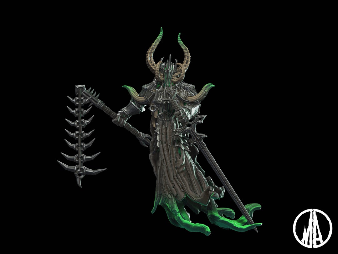 Corrupted Knight Miniature 28mm Scale Tabletop Gaming Dnd Miniature ...