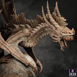 Dragon Eating Wyvern Miniature Large Monstrosity Dragon Statue | Dnd ...