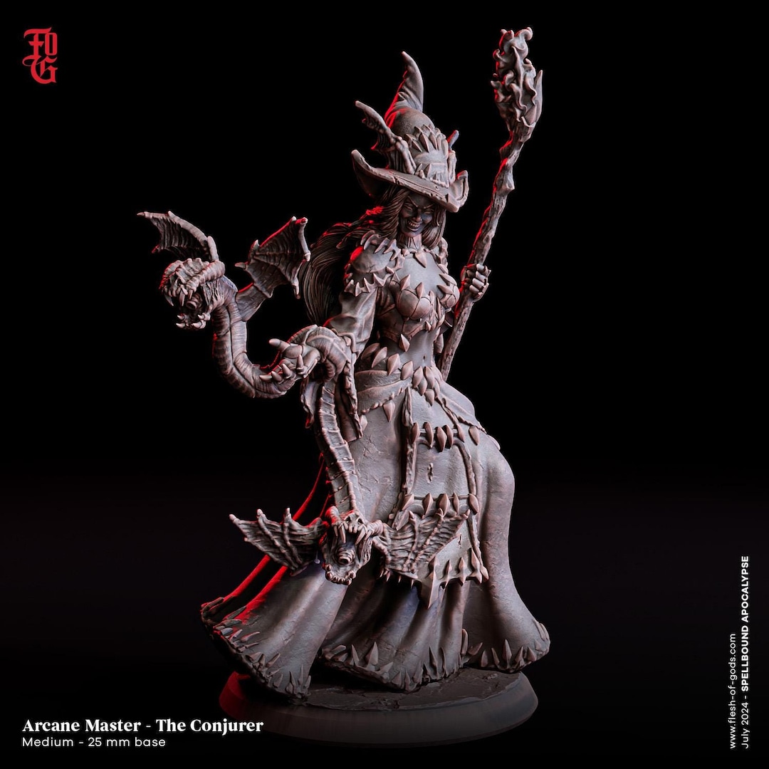 Conjurer Miniature Dnd Spellcaster Fey Witch Sorceress Mage Warlock ...