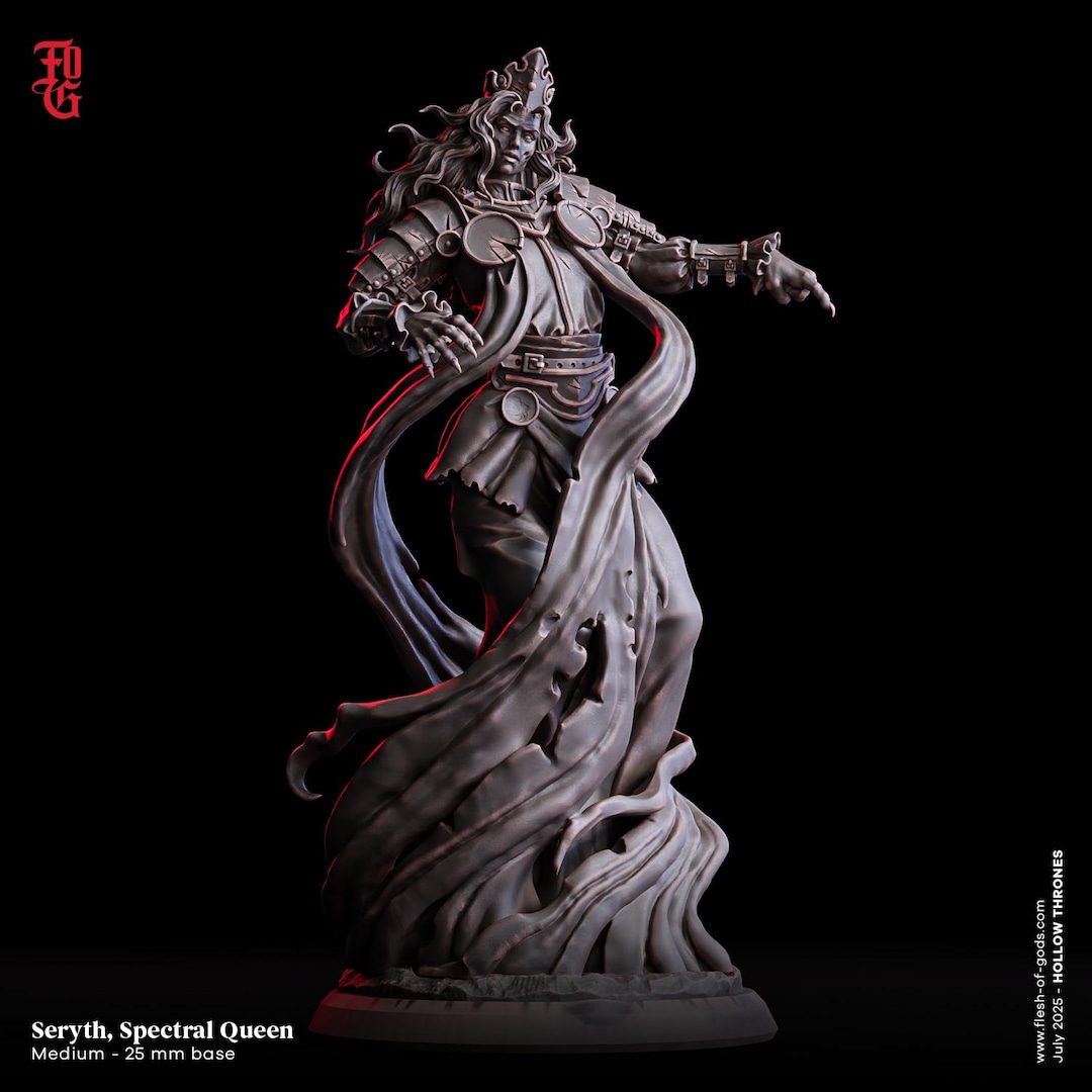 Spectral Queen Female Miniature Undead Ghost Human Figurine Royalty ...