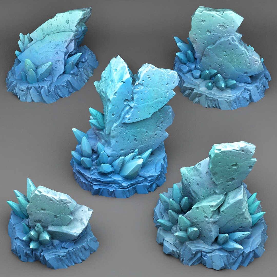 Dnd Frozen Rocks Miniatures Winter Wargaming Terrain | 28mm or 32mm ...