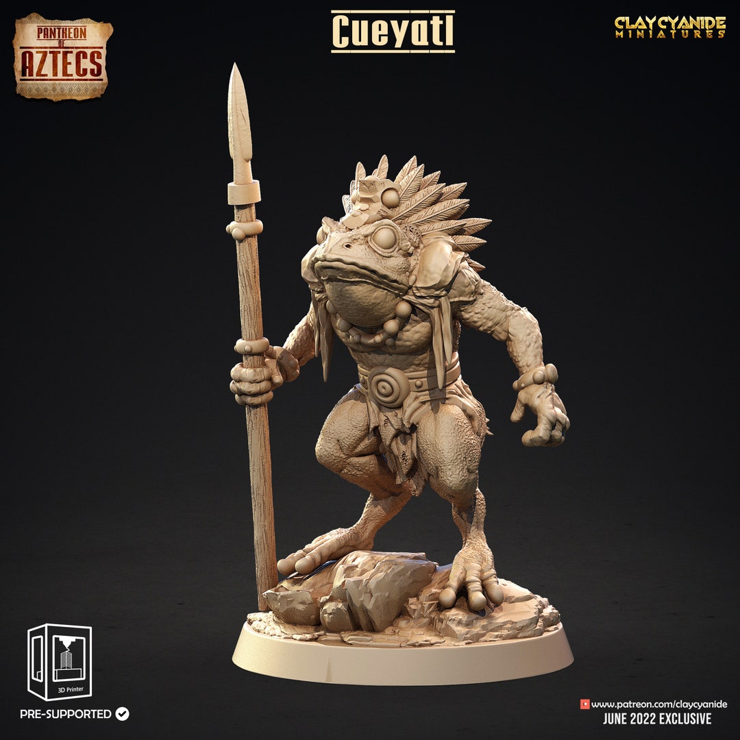 Cueyatl Aztec Miniatures Clay Cyanide Pantheon of Aztecs Dnd Miniature ...