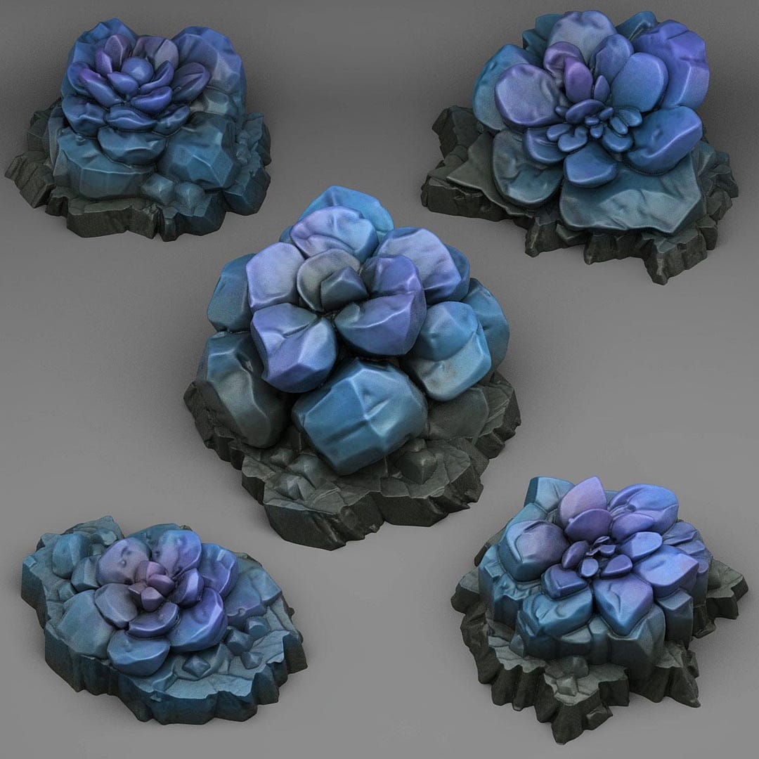 Dnd Mineral Flower Miniatures Wargaming Plant Gem Terrain | 28mm or ...