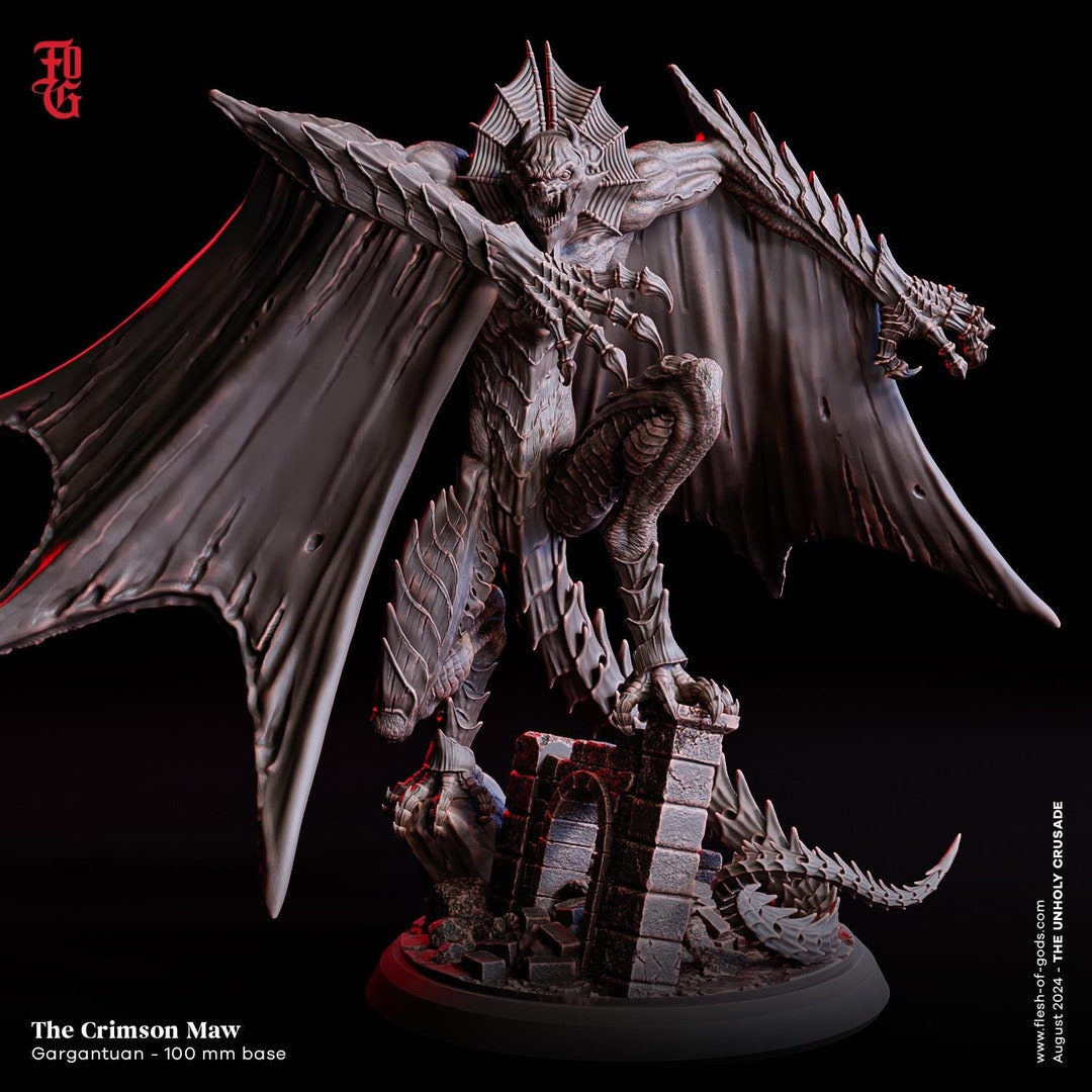 Crimson Maw Vampire Dragon Miniature Gargantuan Monstrosity Titan ...