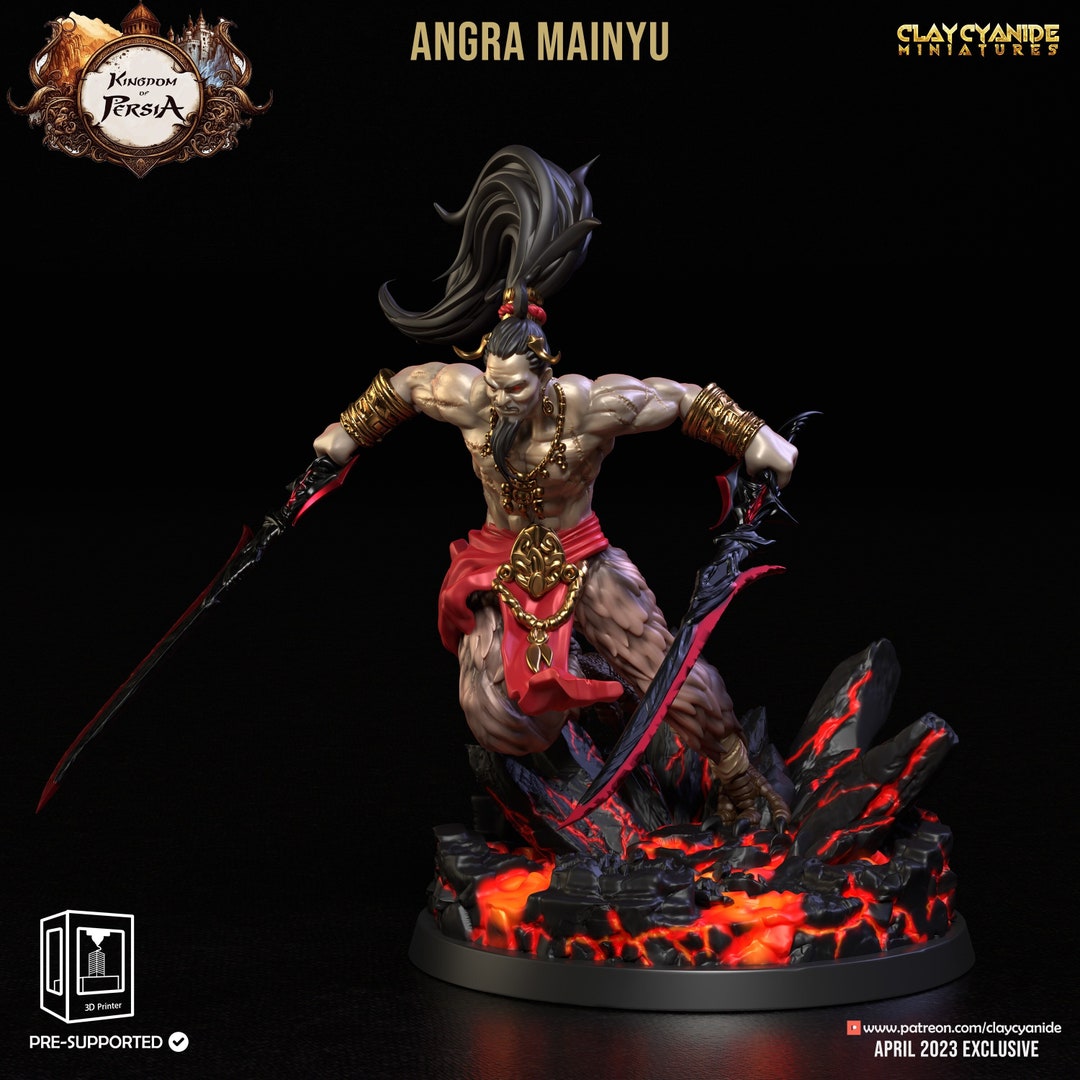 Angra Mainyu Miniature Kingdom of Persia, Persian Mythology Dnd ...