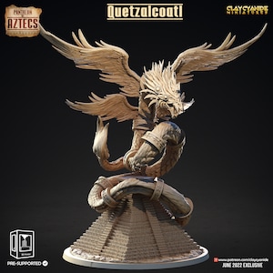 Quetzalcoatl Aztec Miniature | Clay Cyanide | Pantheon of Aztecs | Dnd ...