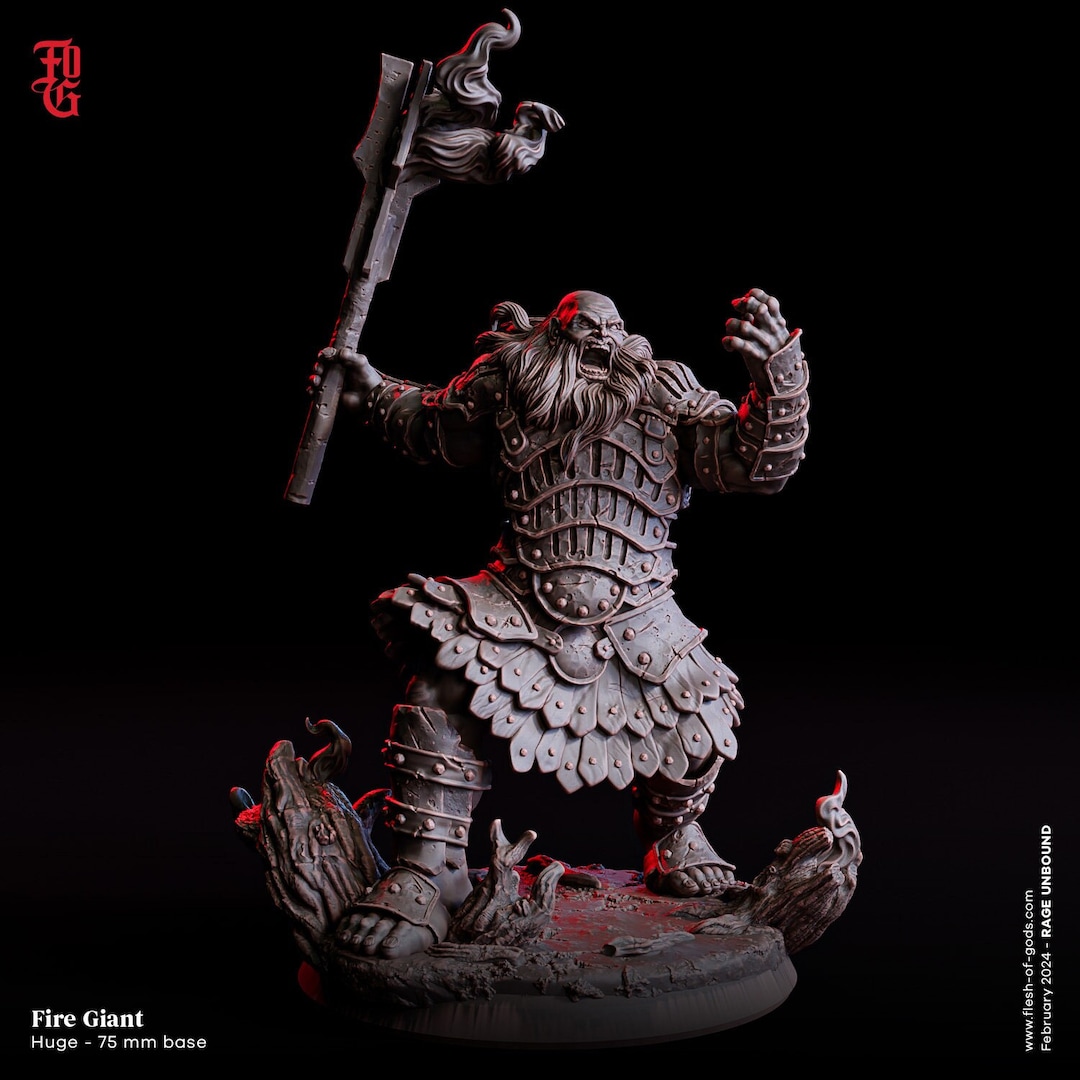Fire Giant Miniature Large Monster Miniature for Dnd 5e Giant ...