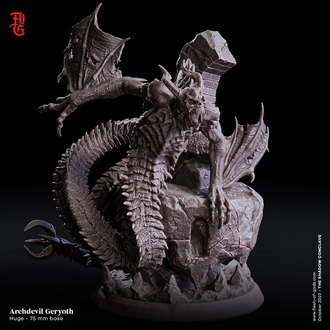 Legendary Archdevil Miniature Dnd Monster Miniature Demon Miniature ...