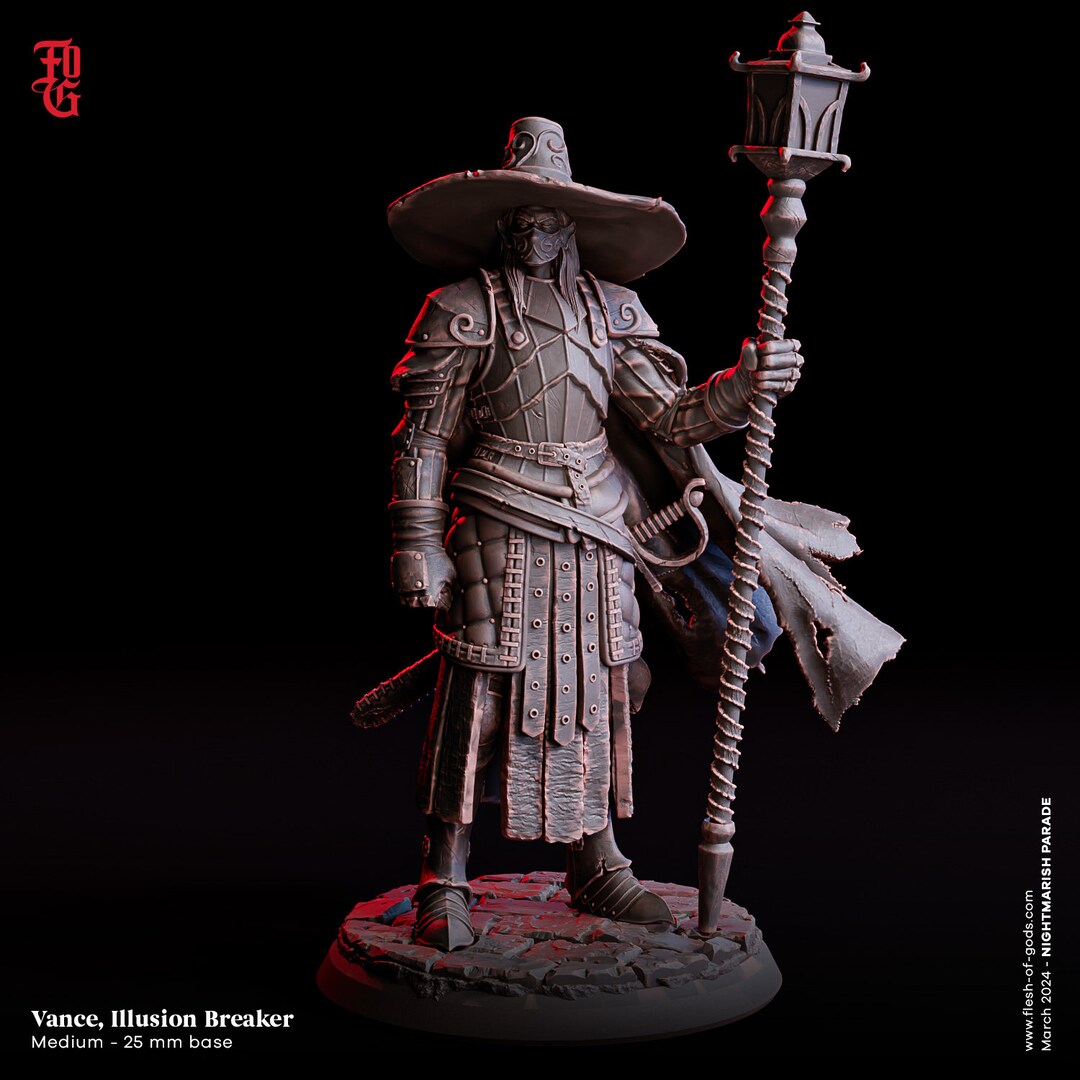 Dnd Illusion Breaker Elf Eldritch Knight Miniature | 32mm Scale and ...