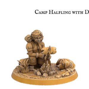 Female Halfling Bard Miniature With Dog 9 Poses 32mm Scale Tabletop ...