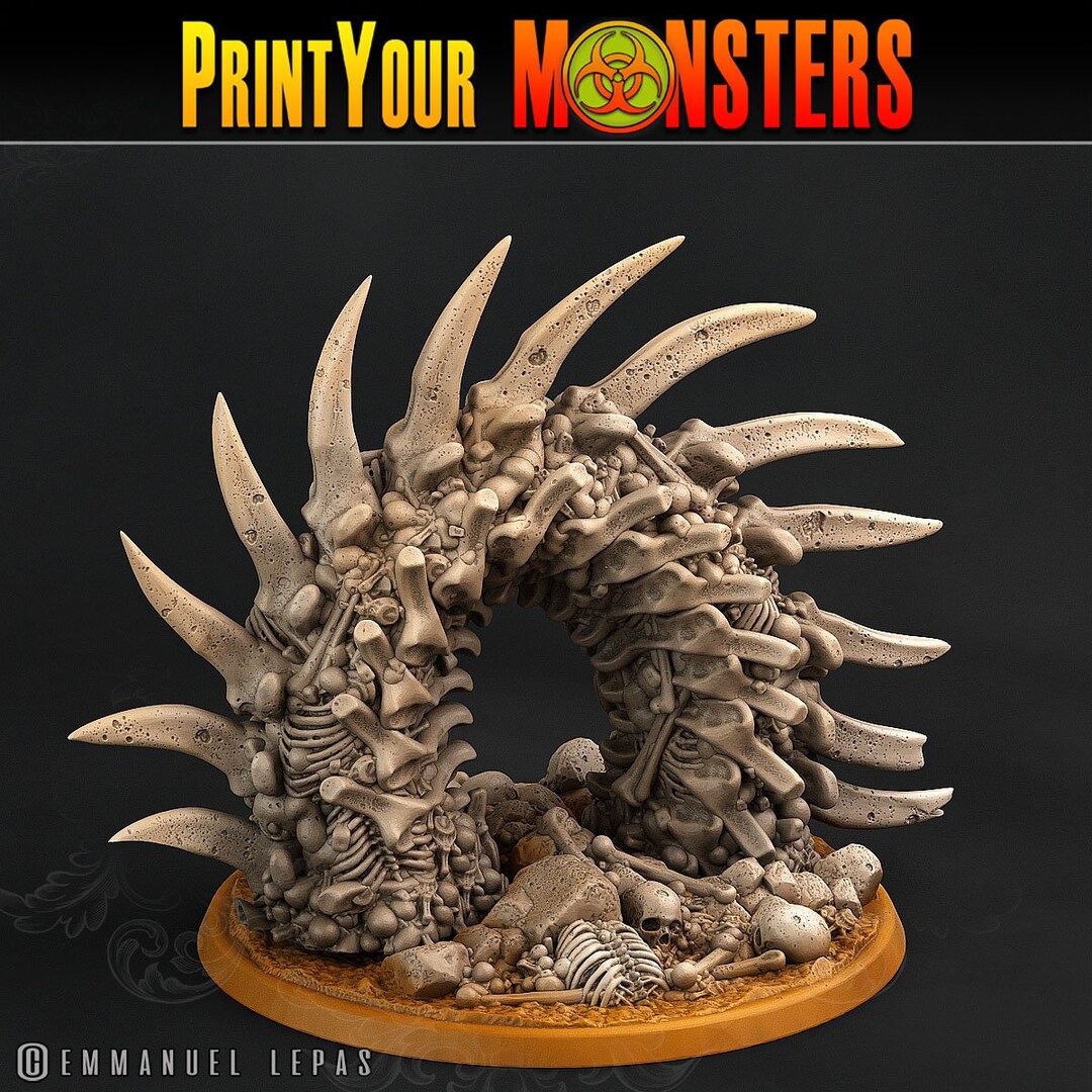 Body Bone Worm Miniatures | Print Your Monsters | Tabletop Gaming | Dnd ...