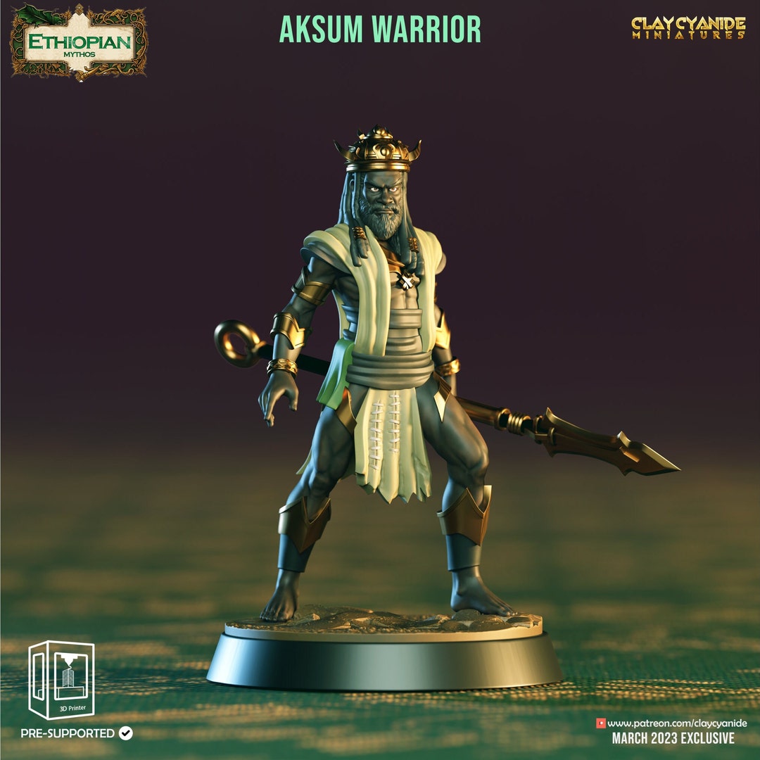 Aksum Warrior Miniature | African Miniature Fighter Miniature ...