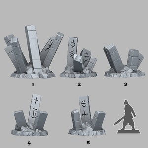 Dnd Ancient Secret Stones Miniature Set Wargaming Terrain | 28mm or ...