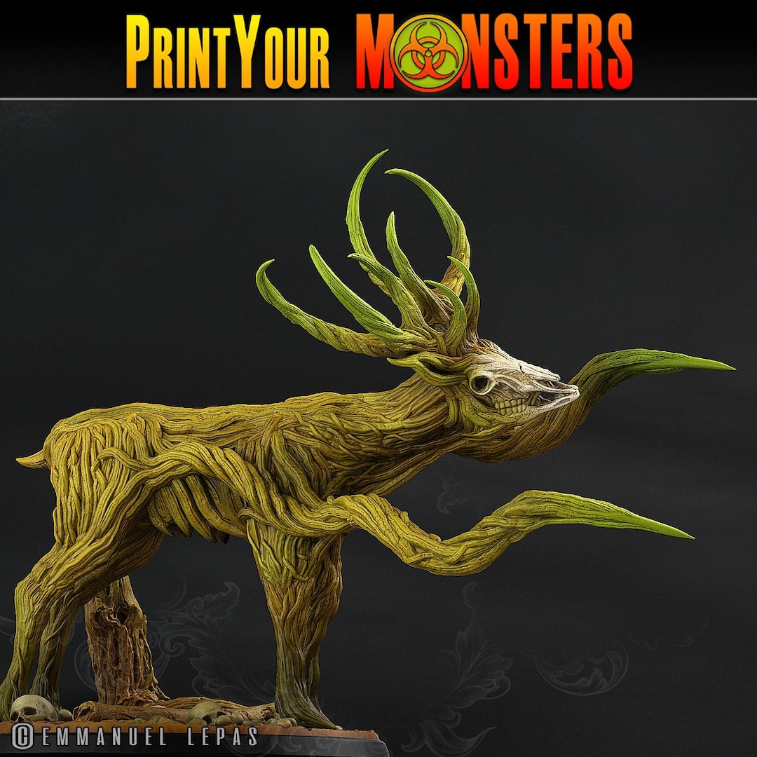 Horrific Deer Miniatures Print Your Monsters Tabletop Gaming Dnd ...