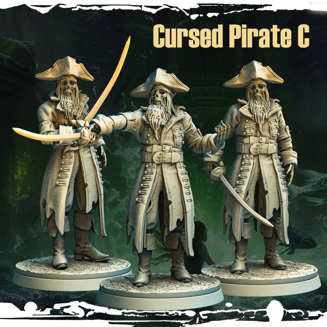 Pirate Captain Miniature Undead Cthulhu Monster Miniature Seafarer ...