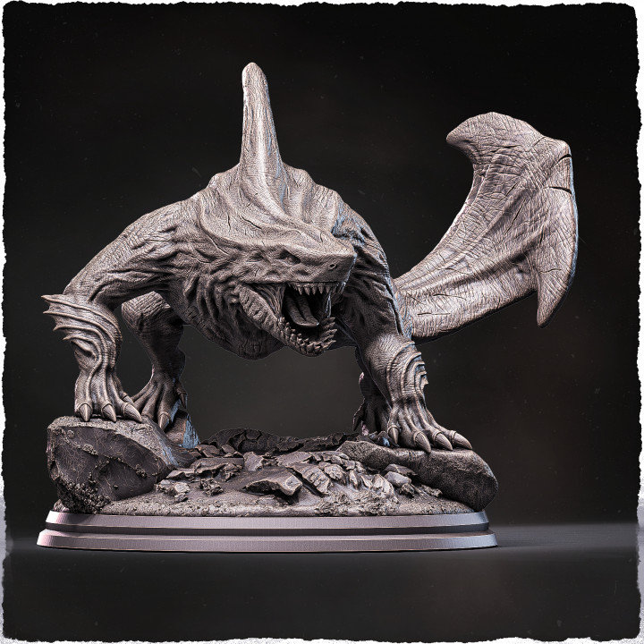 Dnd Shark Monstrosity Miniature | Carcharodon Aberration Monster ...