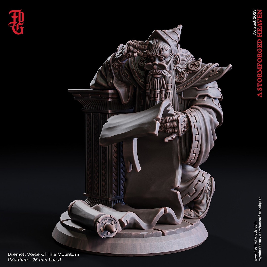 Dnd Sage Miniature Wise Old Man Miniature NPC Miniature 32mm Scale Dnd ...