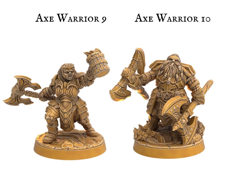 Armored Axe Warrior Dwarf Miniature Dragons Forge 28mm - Etsy