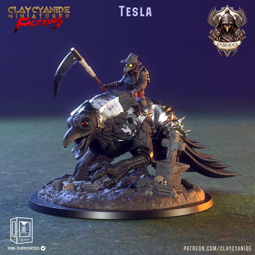 Aarakocra Miniature Tesla Clay Cyanide Grim Flock - Etsy