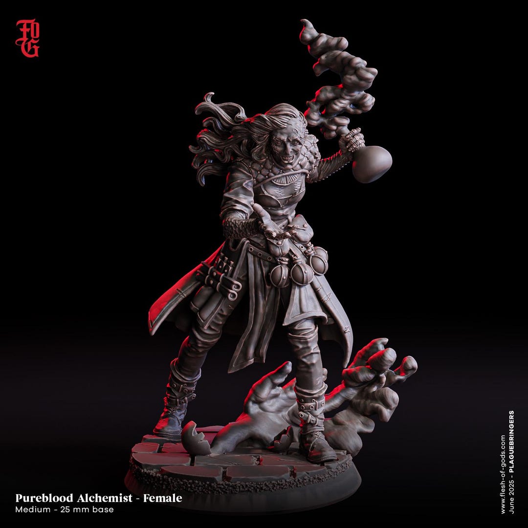 Female Pureblood Alchemist Miniature Plague Doctor Undead Artificer ...