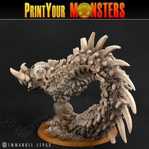 Attack Bone Worm Miniatures | Print Your Monsters | Tabletop Gaming ...