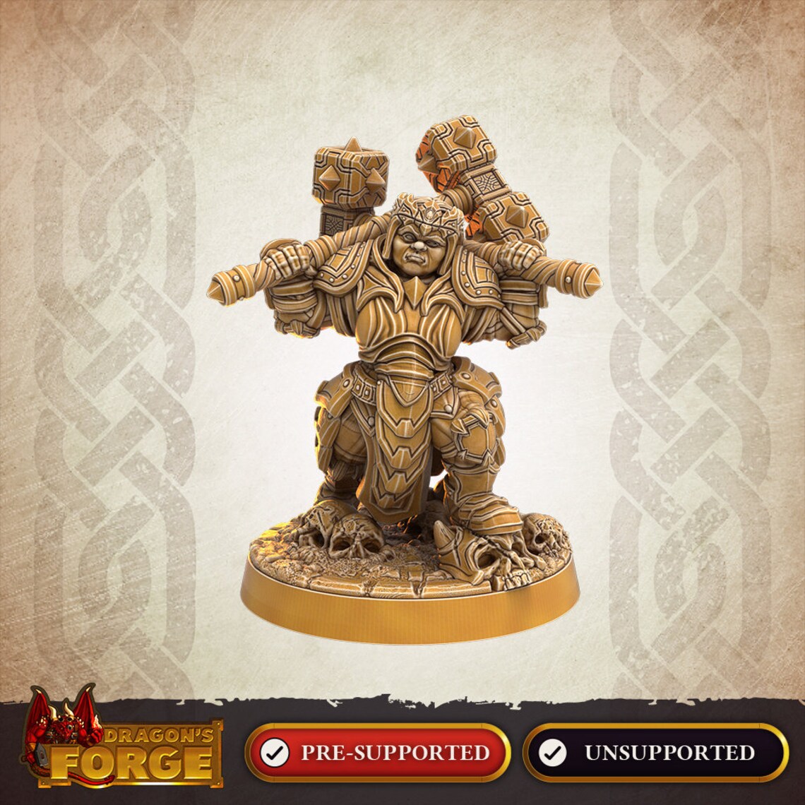 Dwarf Warrior Miniature Dwarfs Dwarven Dragons Forge 28mm - Etsy