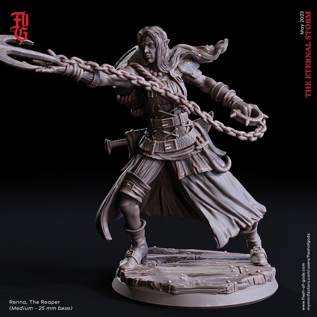Dark Elf Pirate Miniature Reaper Miniature Pirate Miniature | 32mm ...