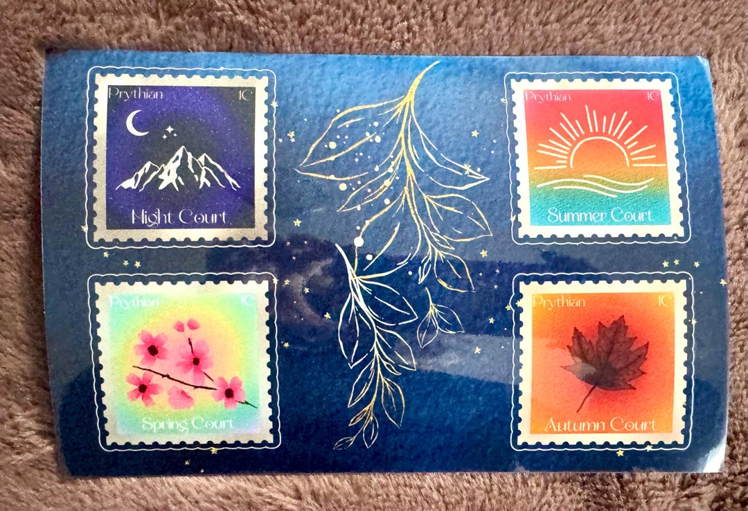 ACOTAR Stamp Waterproof Sticker Sheet, Night Court Stickers - Etsy