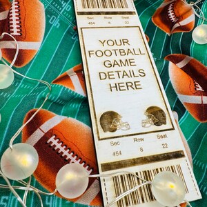 Football Game Event Ticket Ornament - Etsy
