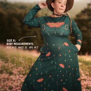 Whimsy Forest Dress | Dark Sage Fairycore - Witchy Whimsigoth ...