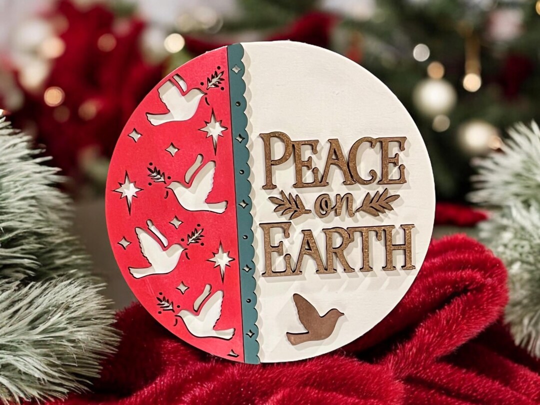 Peace on Earth Door Hanger DIY, Door Hanger DIY, Holiday DIY Kit, Paint ...