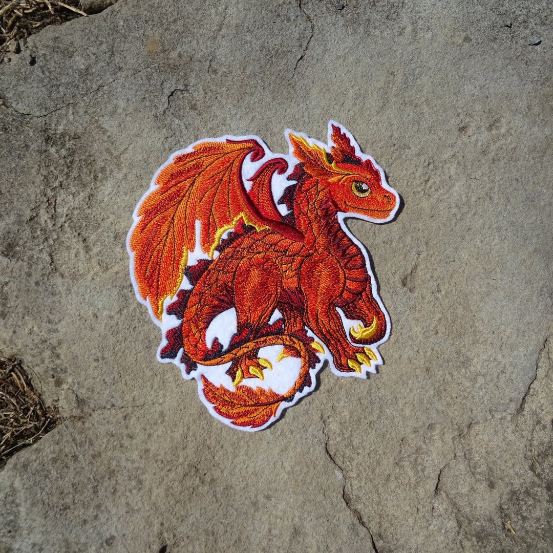Application Fire Dragon 2 Variants black or White - Etsy
