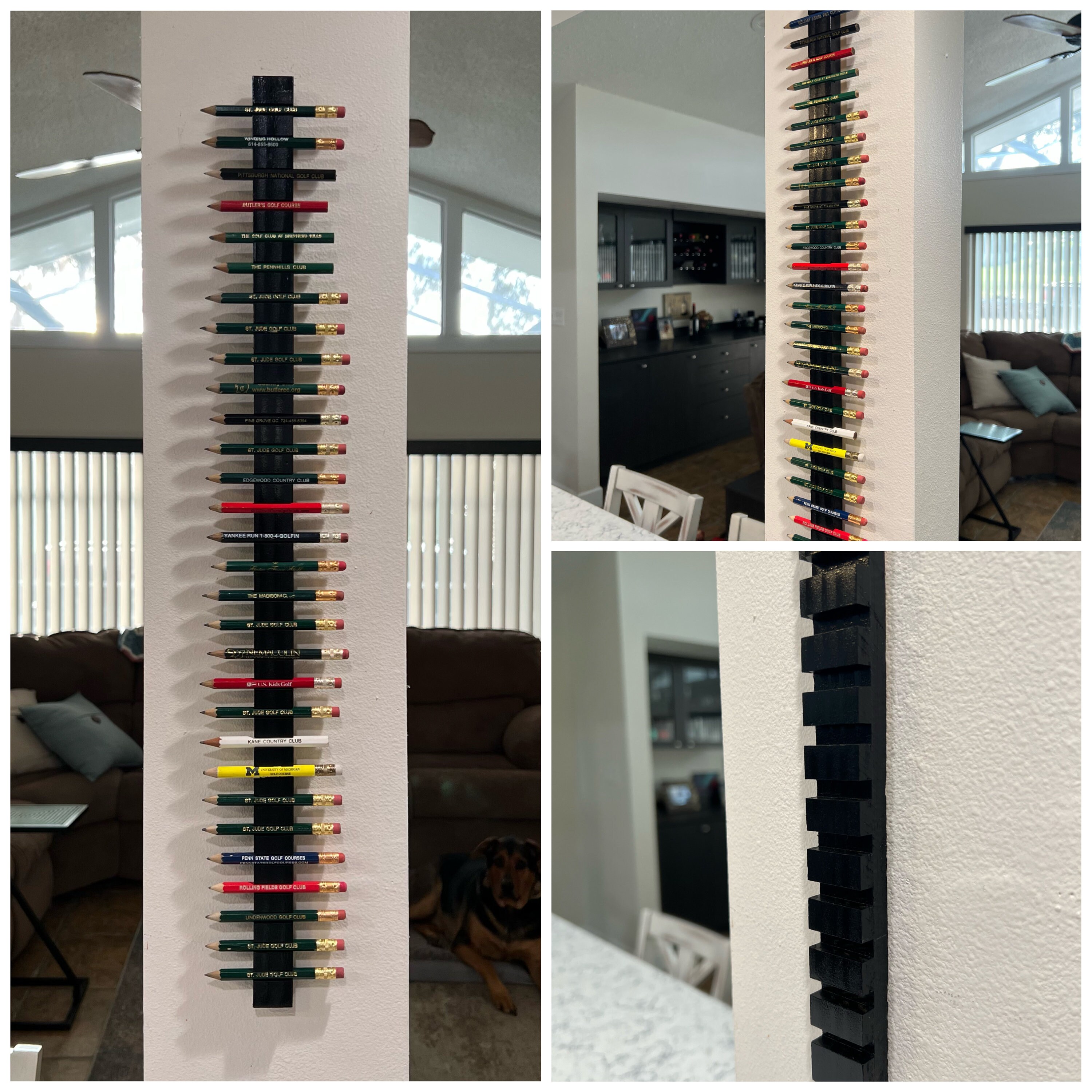 Golf Ball Display Rack Holds 110 Balls, Handmade, Golf Ball Shelf Wall ...
