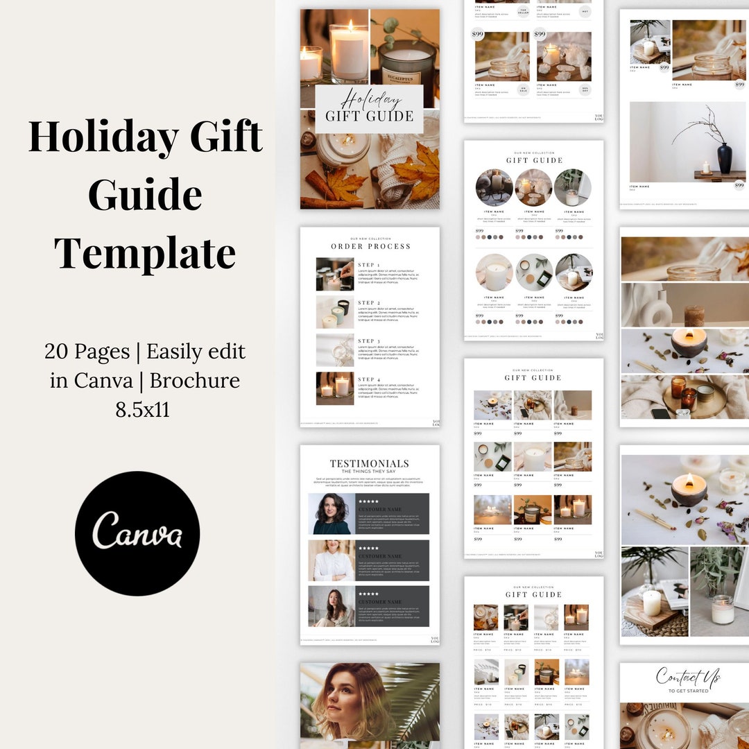 Editable Gift Guide Template | Holiday Gift Guide | Neutral ...