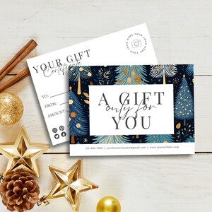 Editable Holiday Gift Certificate Template Bundle | Printable Gift ...
