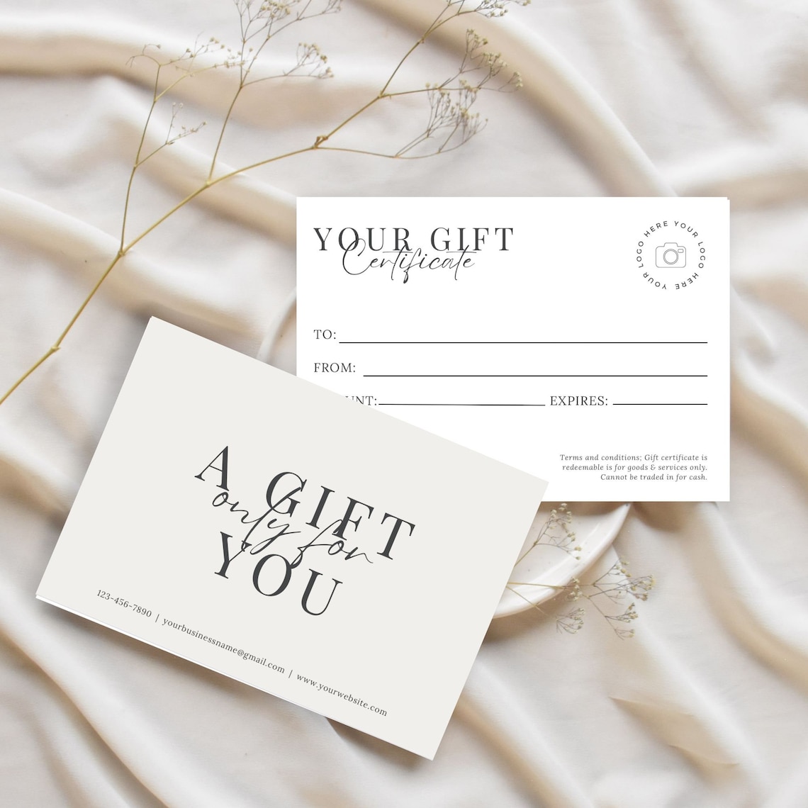 Editable Gift Certificate Template Bundle Printable Gift Voucher ...
