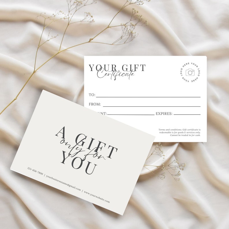 Editable Gift Certificate Template Bundle | Printable Gift Voucher ...
