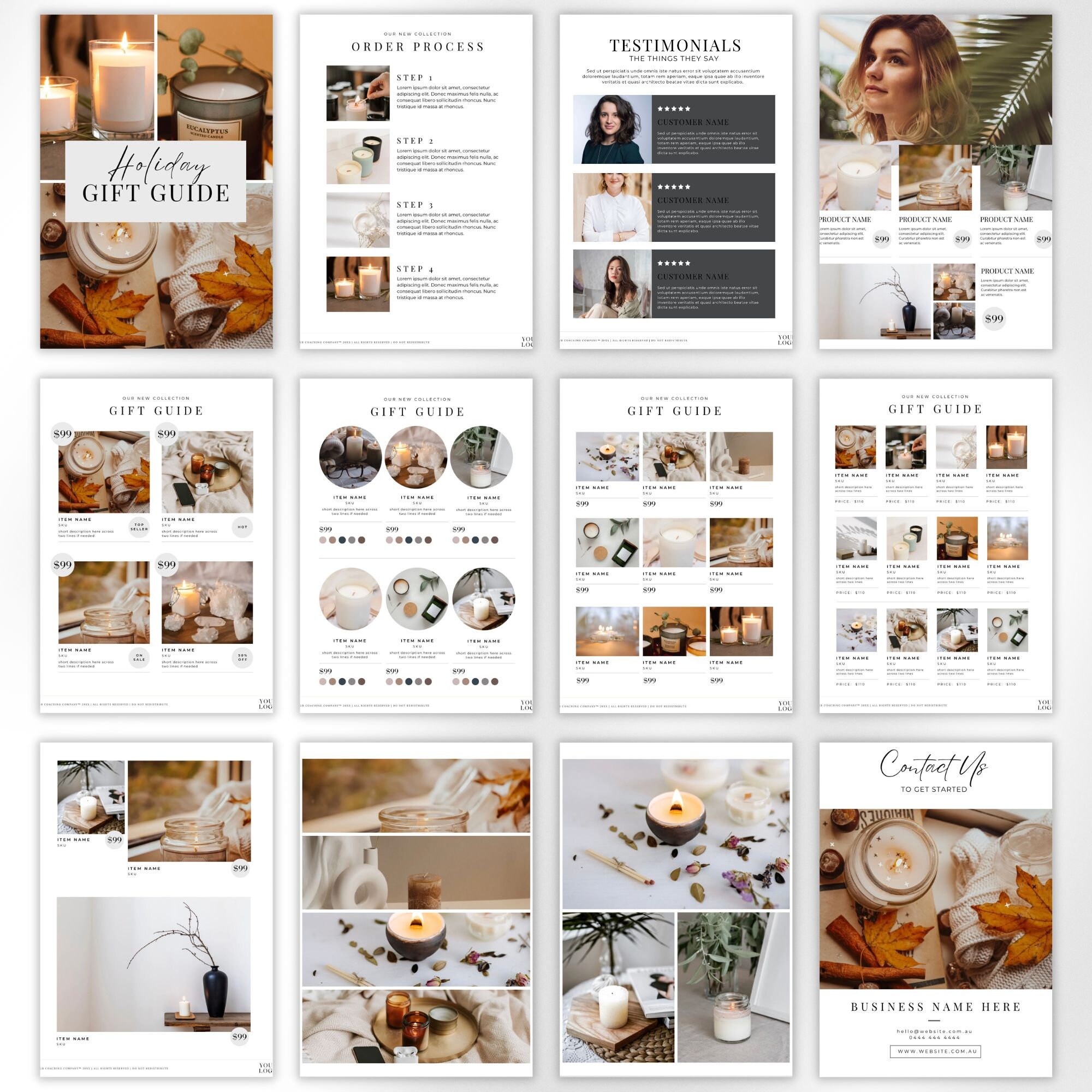 Editable Gift Guide Template | Holiday Gift Guide | Neutral ...
