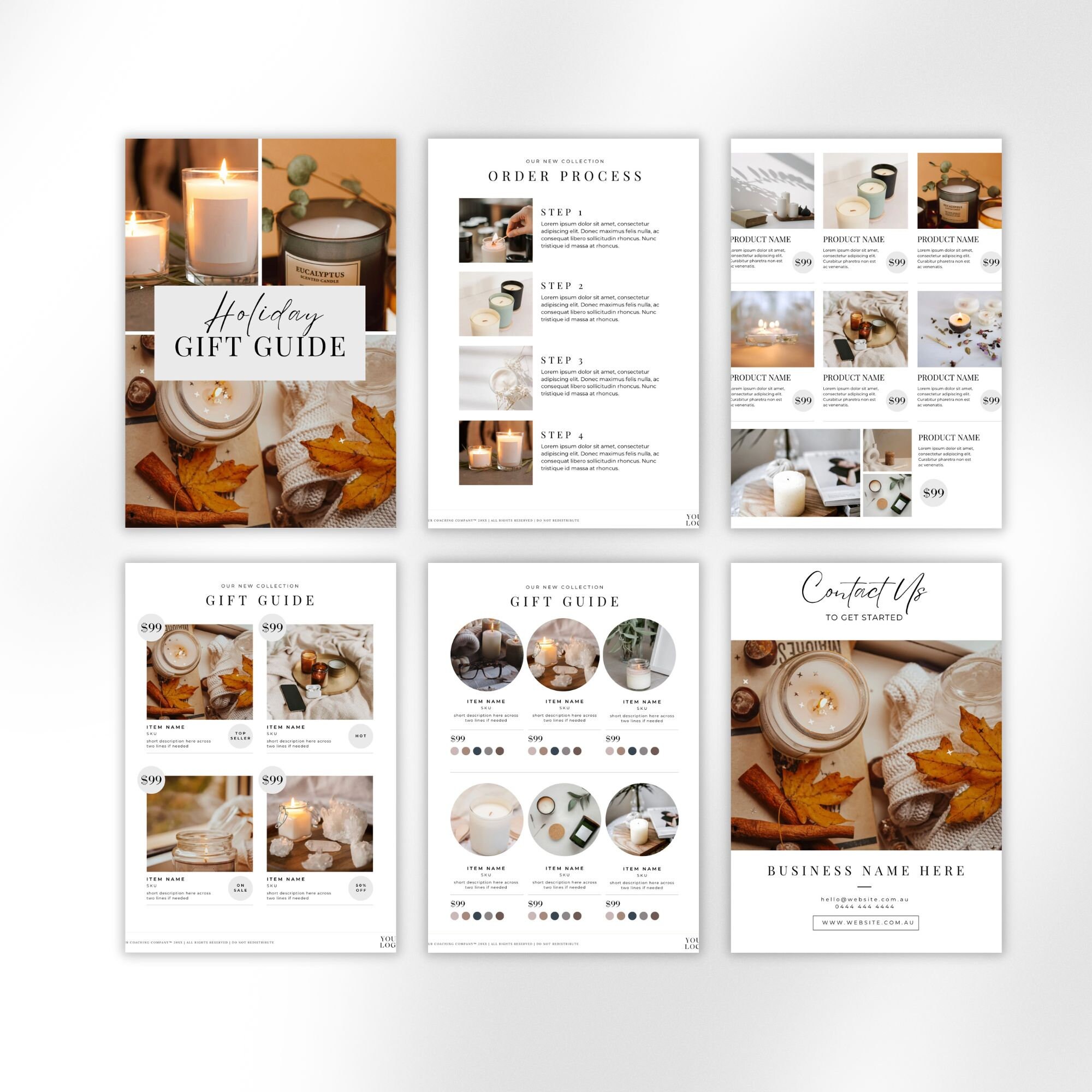 Editable Gift Guide Template | Holiday Gift Guide | Neutral ...