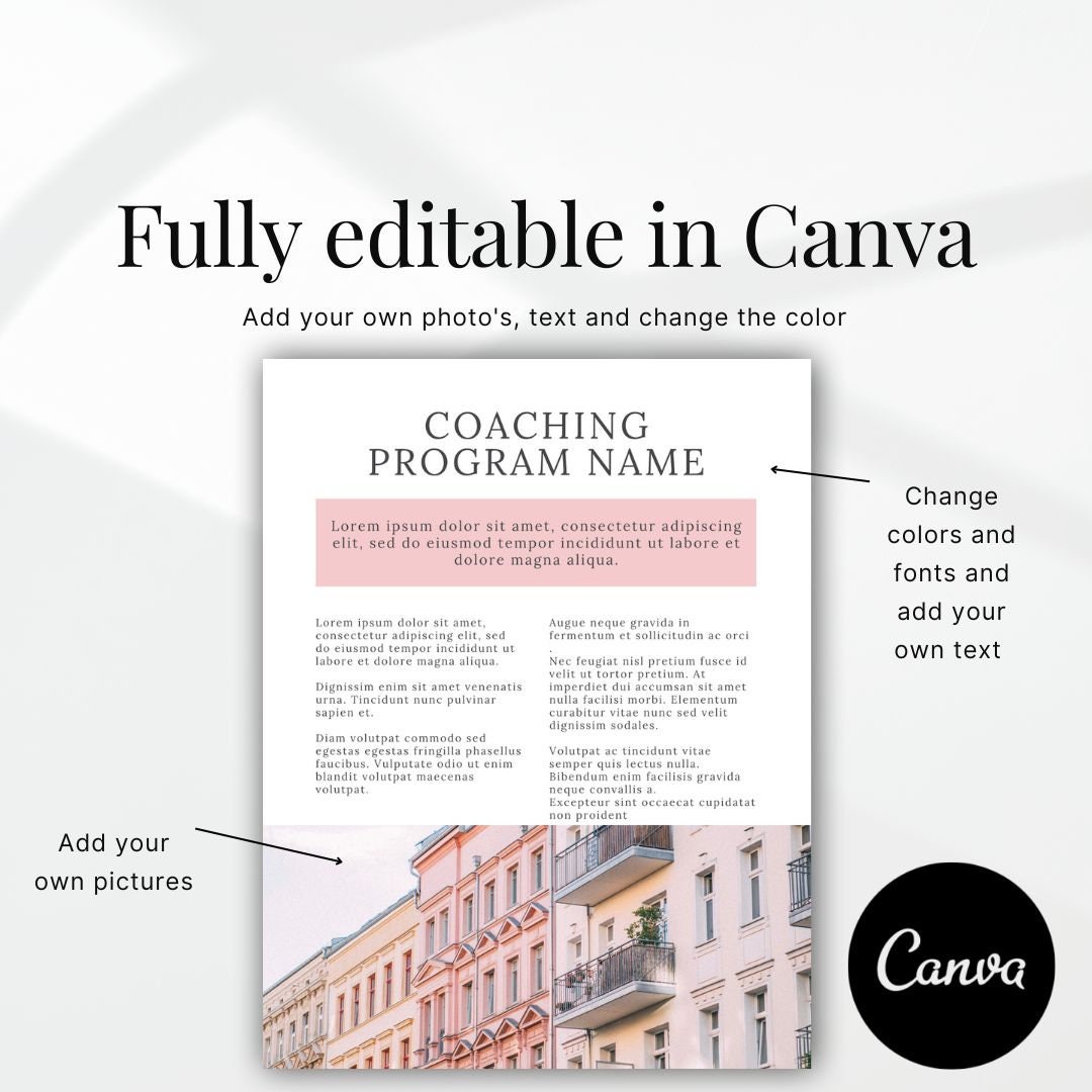 Coaching Program Template, Life Coaching, Business Coaching, Spiritual ...