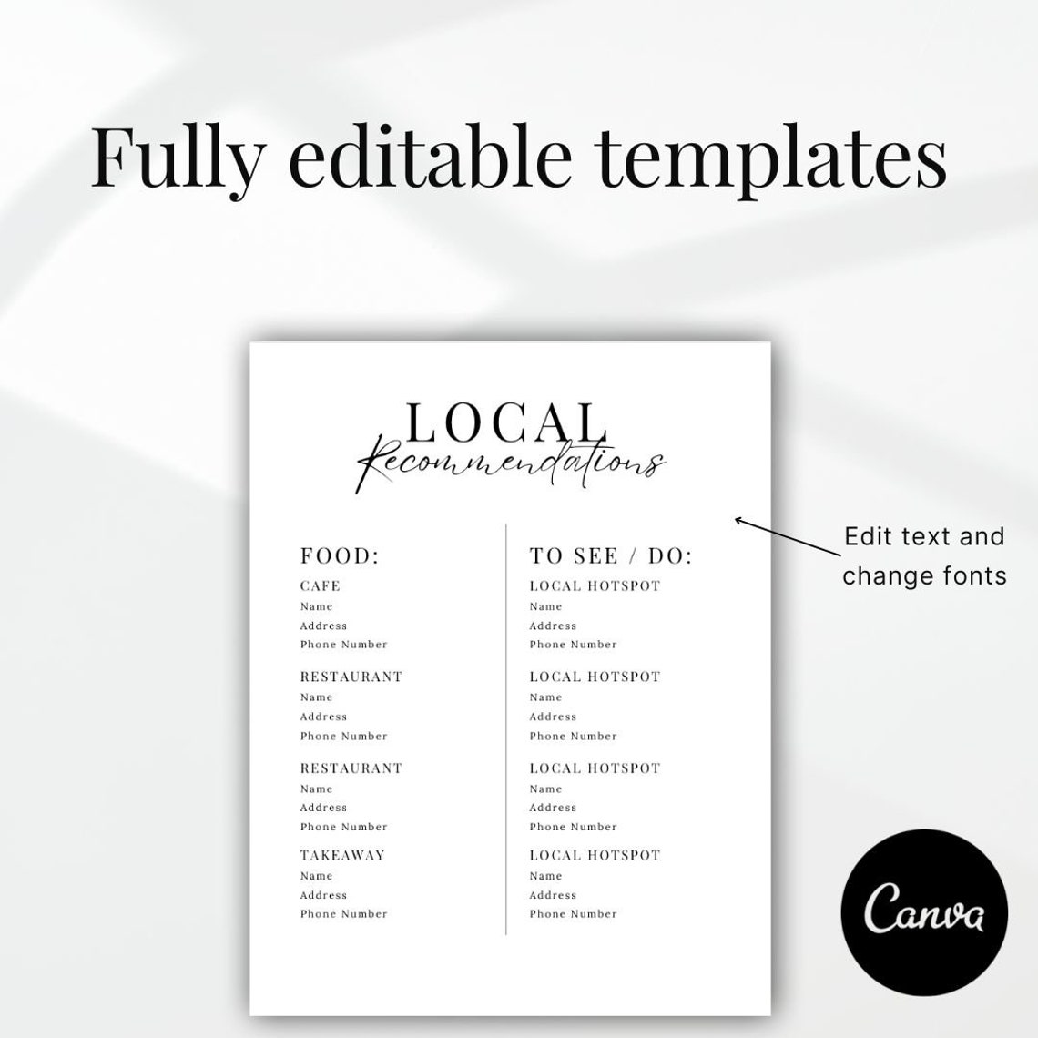 Airbnb Welcome Sign Bundle | Air BNB Sign Canva Template | Vacation ...