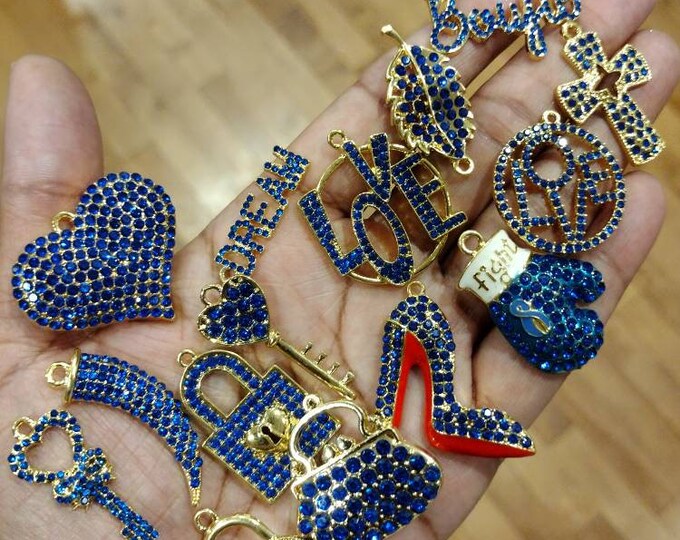 Rhinestone Charms/bling Charms/shoe Charms/phone Case Charms,blue ...