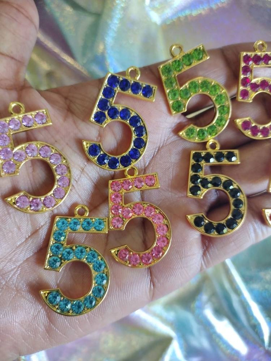 Number Charms, Luxury Number Charms,number Five Charm - Etsy