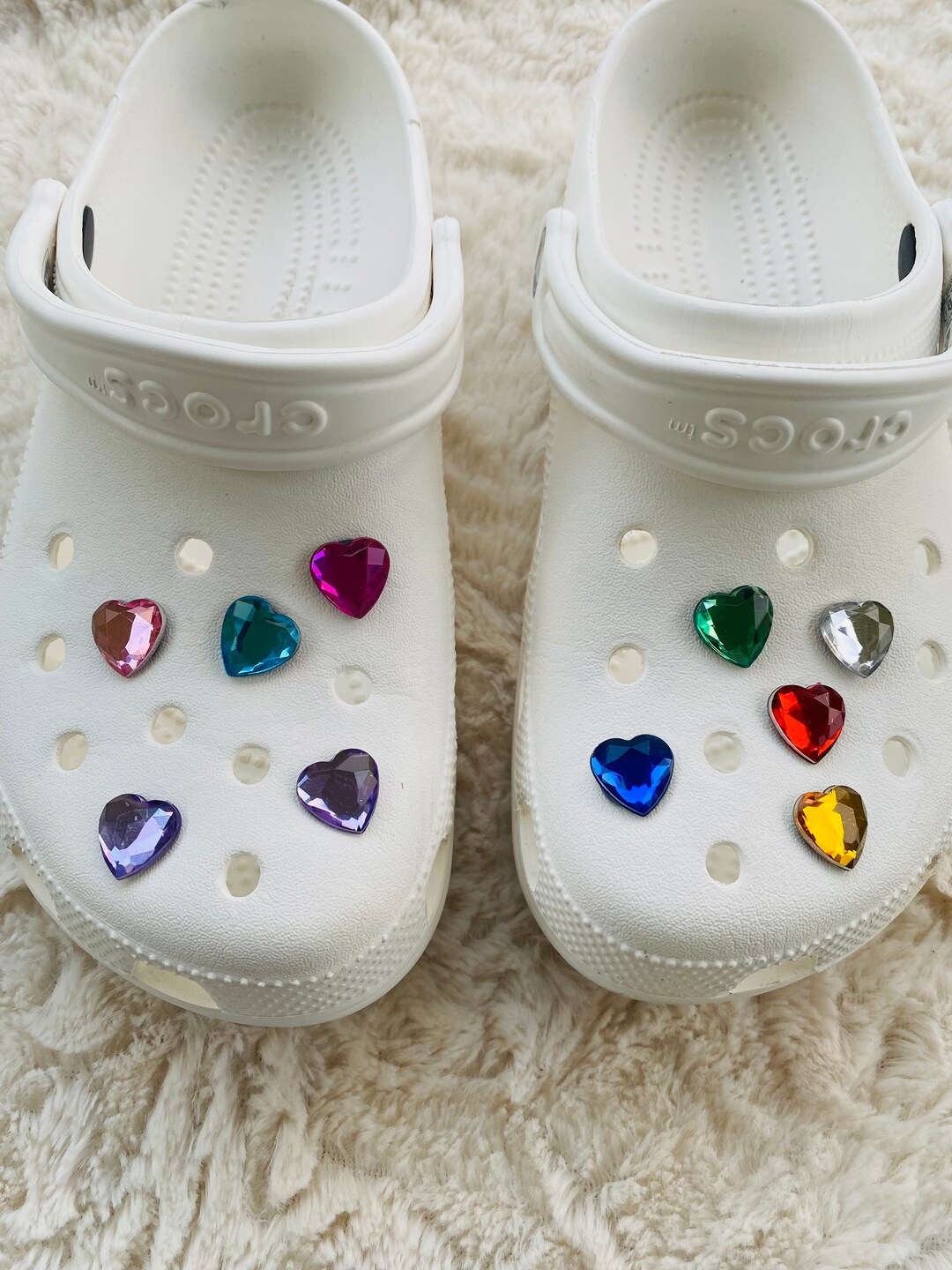 Heart Gemstones Shoe Charms (10 Piece Set) - Etsy