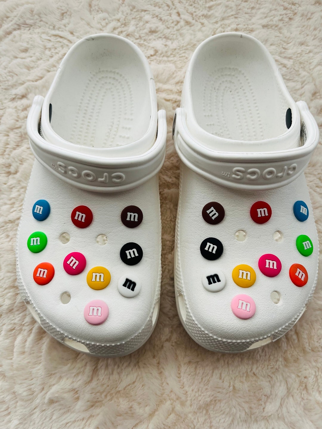 M & M PVC Shoe Charm Set (10 Pieces, 10 Colors) - Etsy