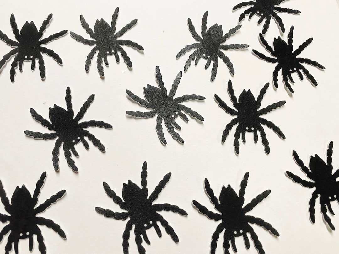 Pack of 15 Pre Cut Edible Wafer Spiders, Edible Spiders for Cupcake ...
