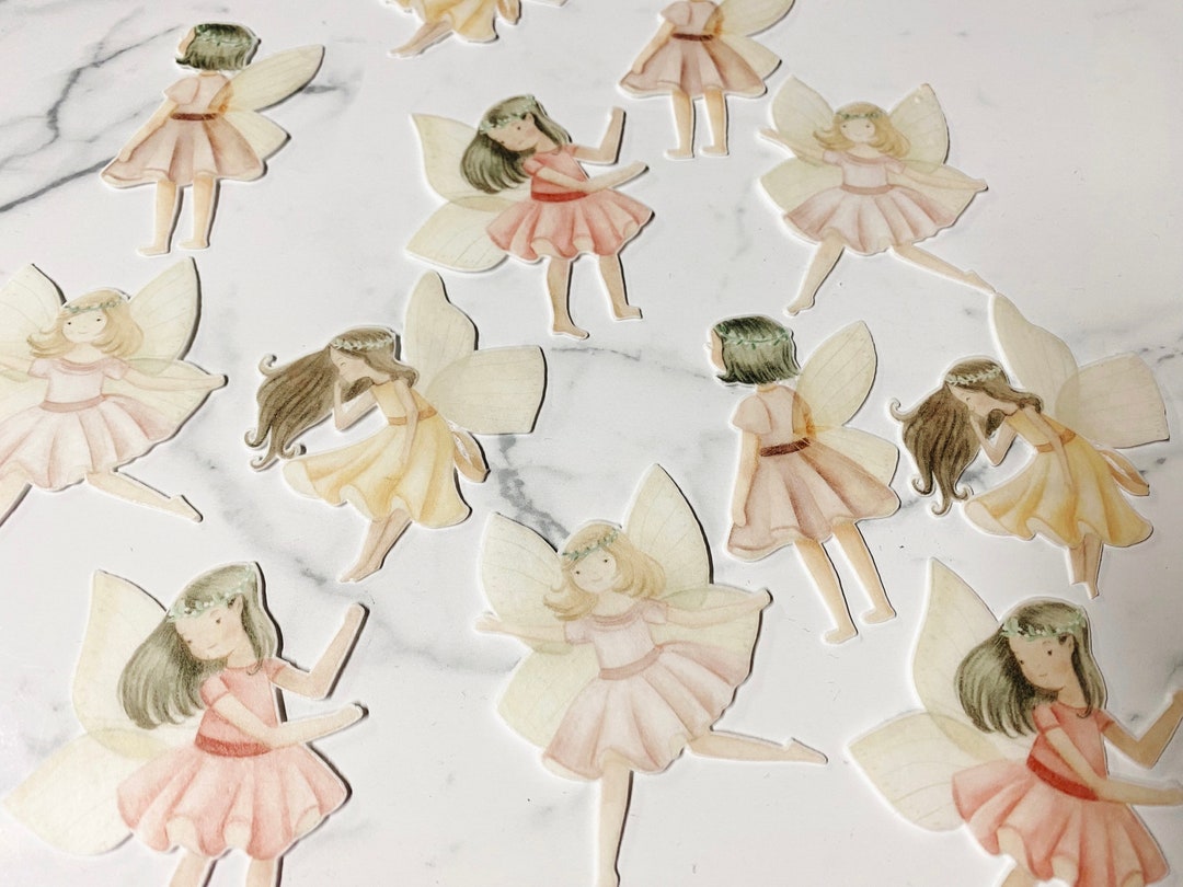 Pack of 12 Wafer Die Cut Garden Fairies - Edible, Edible Fairies, Fairy ...