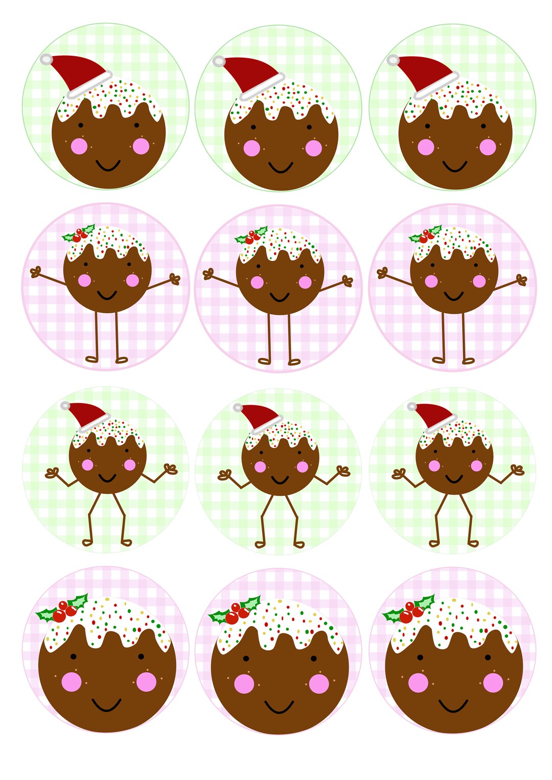 Christmas Pudding Toppers Edible Icing Sheet - Etsy