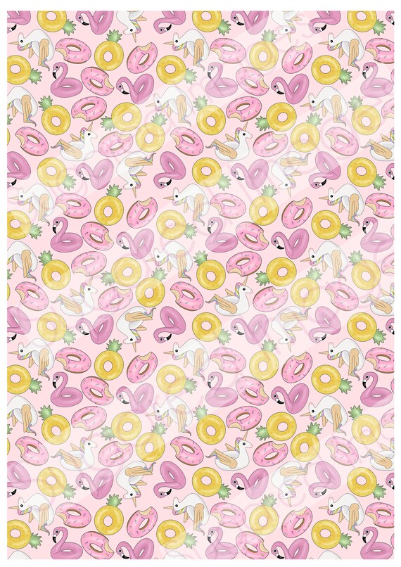 A4 Floaties Print Edible Icing Sheet | Etsy