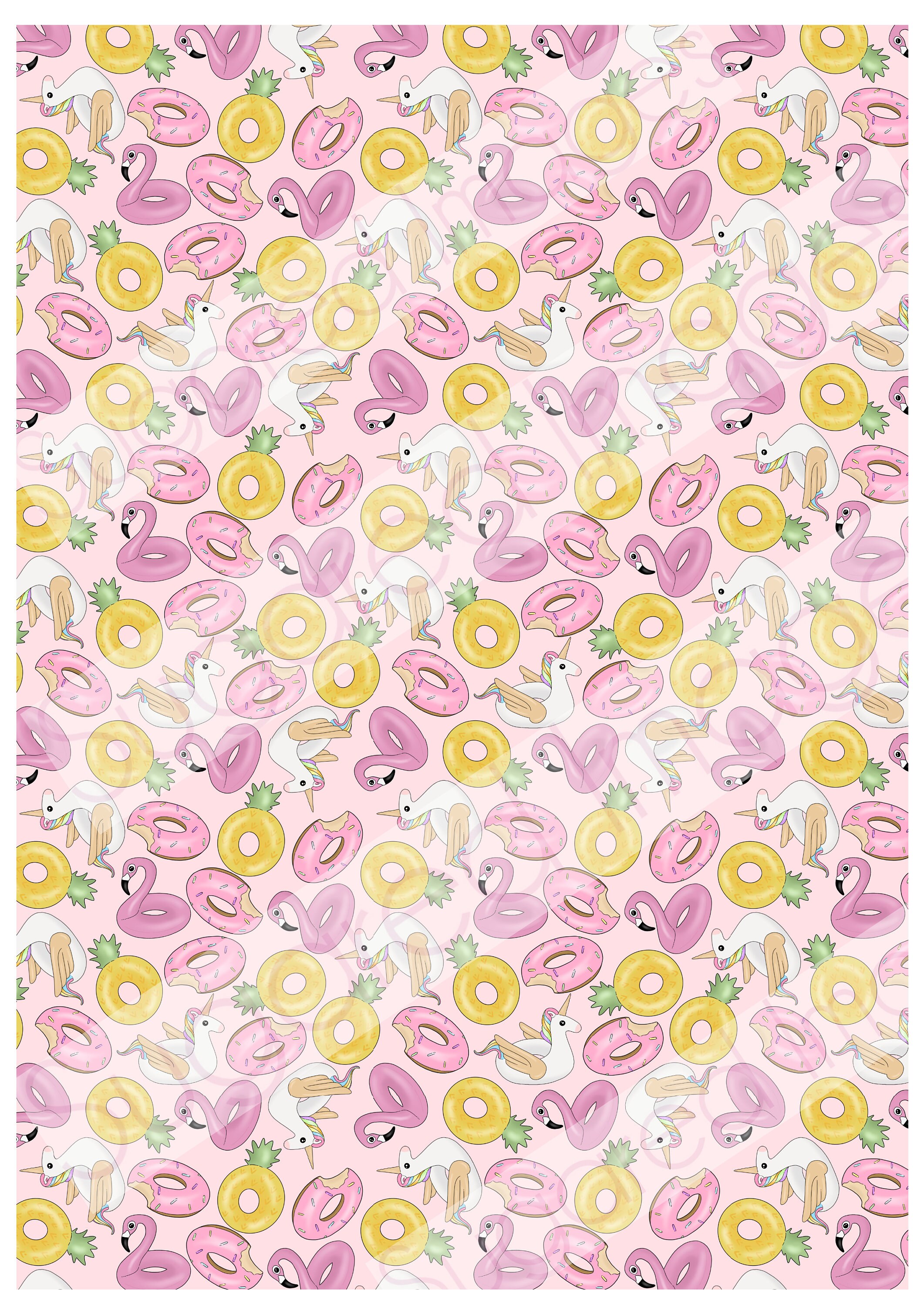 A4 Floaties Print Edible Icing Sheet | Etsy